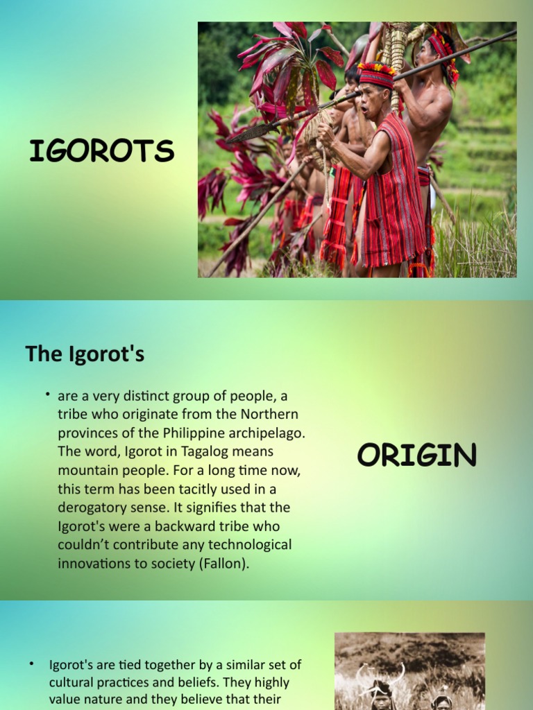 Igorot Presentation | PDF | Agriculture | Livestock Farming