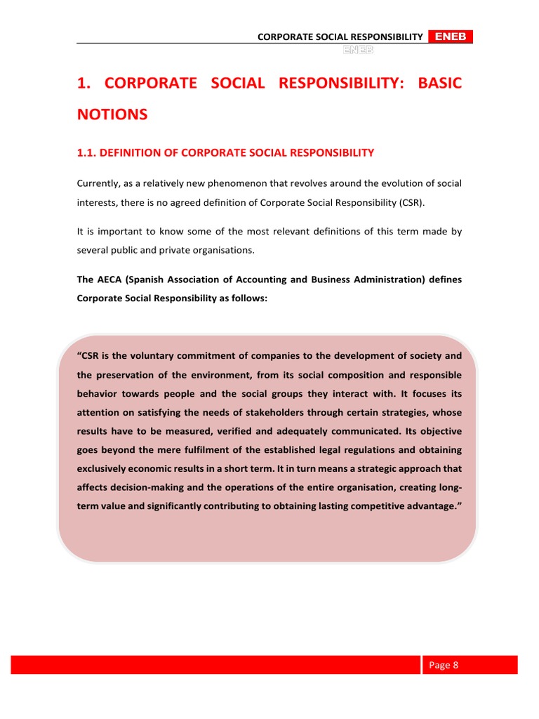 CSR.M1 Module 1 Corporate Social Responsibility Basics and Foundation ...