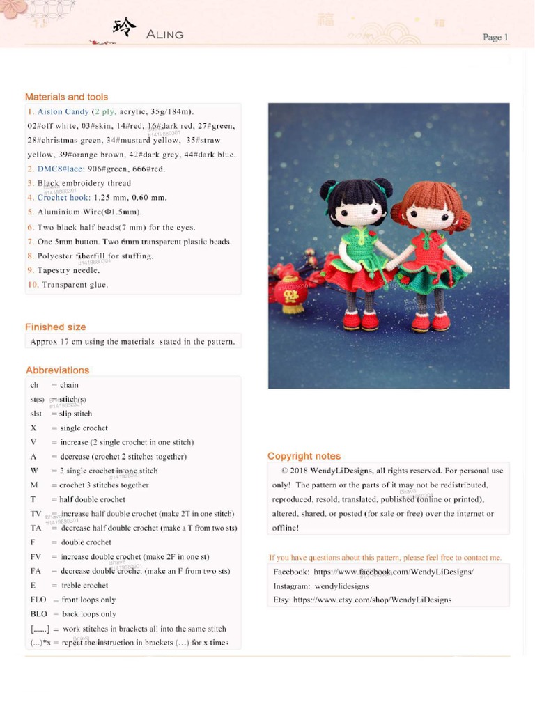 Dolls Aling - Wen - D | PDF