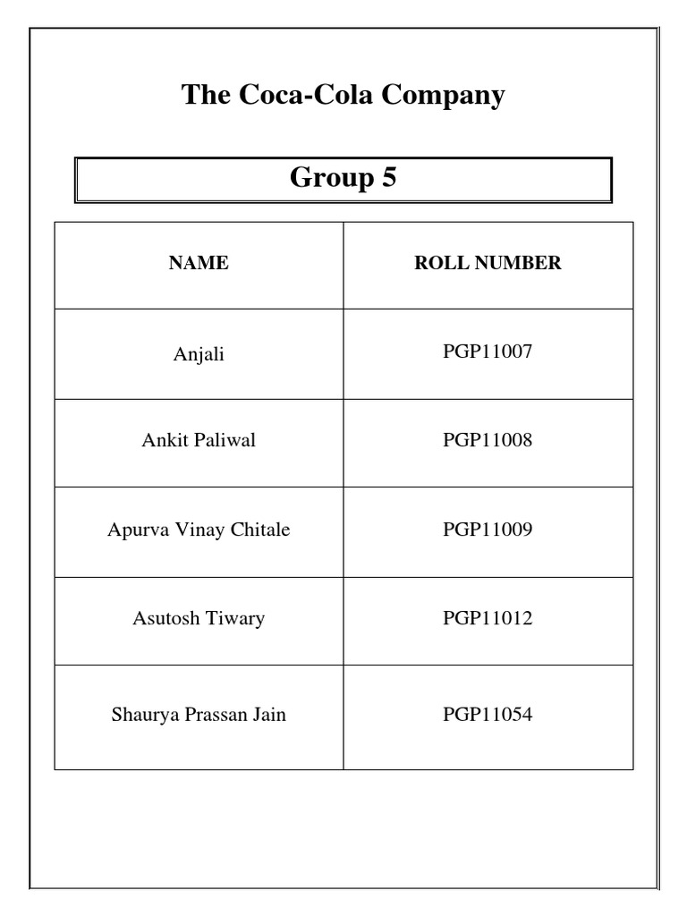 An Analysis of Coca-Cola's Market Structure, Cost Structure, and ...