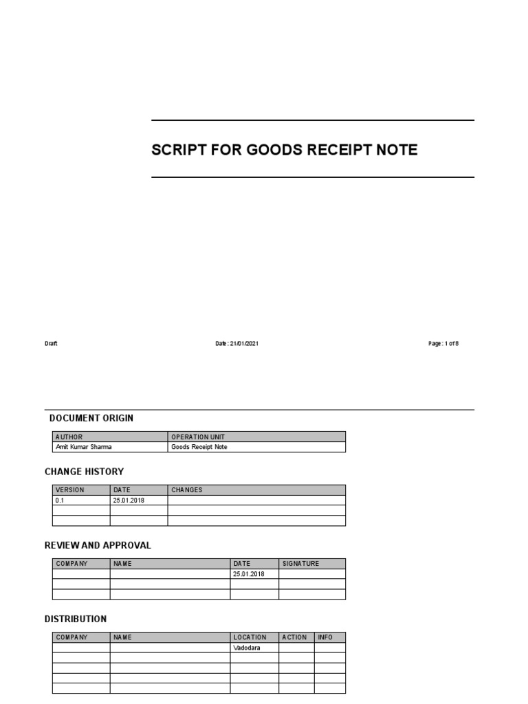 Goods Receipt Note-Script | Download Free PDF | Computing | Business