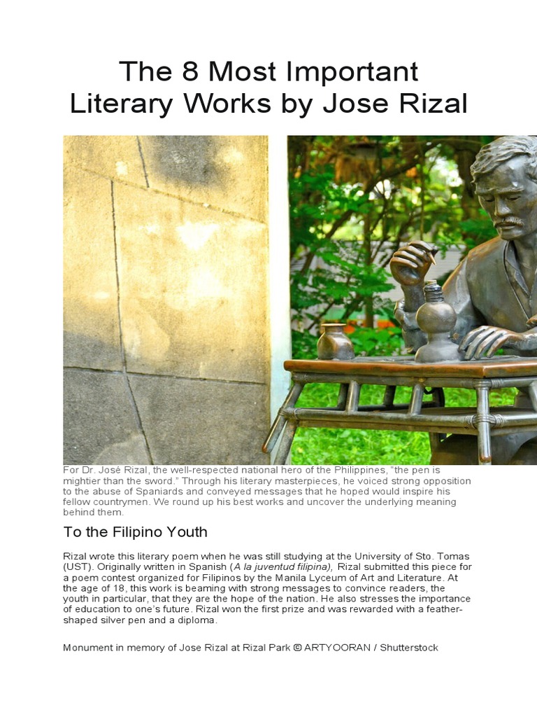 Works of Jose Rizal | PDF | Philippines | Poetry