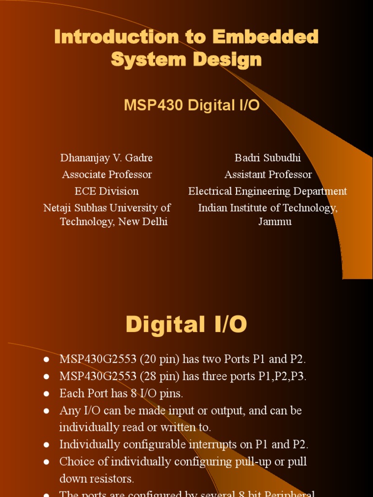 MSP430 Digital I - O | PDF | Electrical Engineering | Computer Science