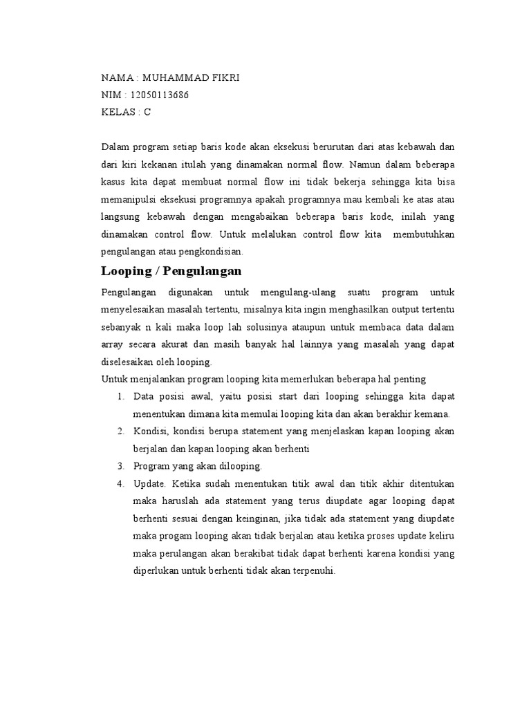 Dasar Perulangan dalam Java | PDF