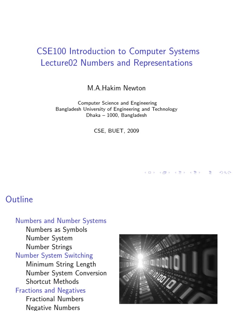 Cse100 Introduction To Computer Systems Lecture02 Numbers And Representations Pdf Numbers