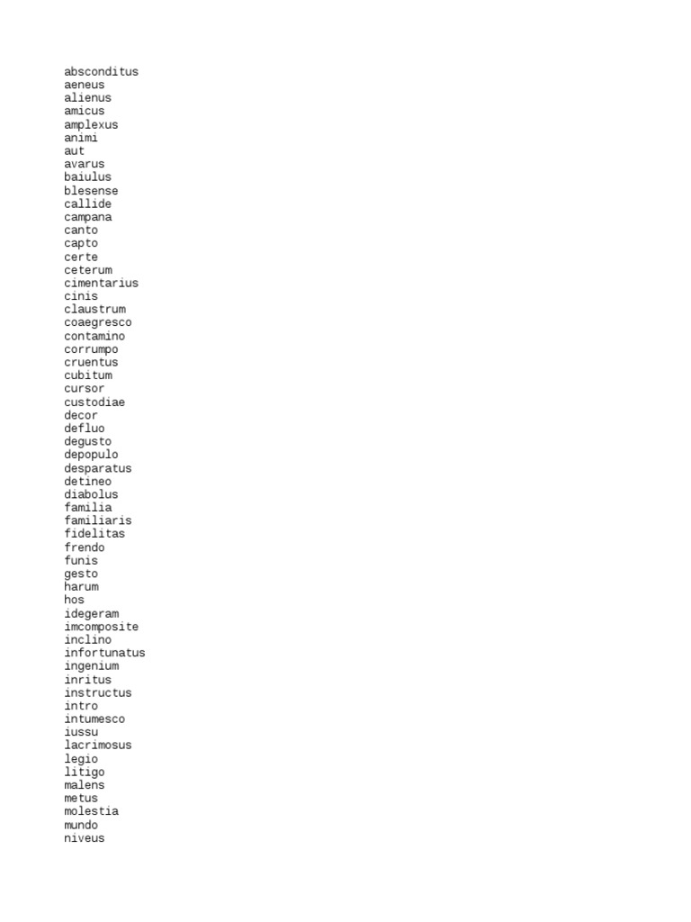 Latin Word Selection 8041962753 | PDF