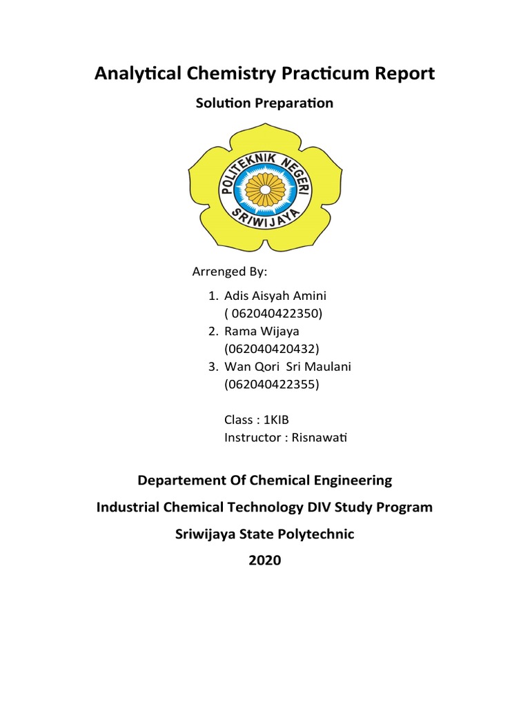 Analytical Chemistry Practicum Report | PDF