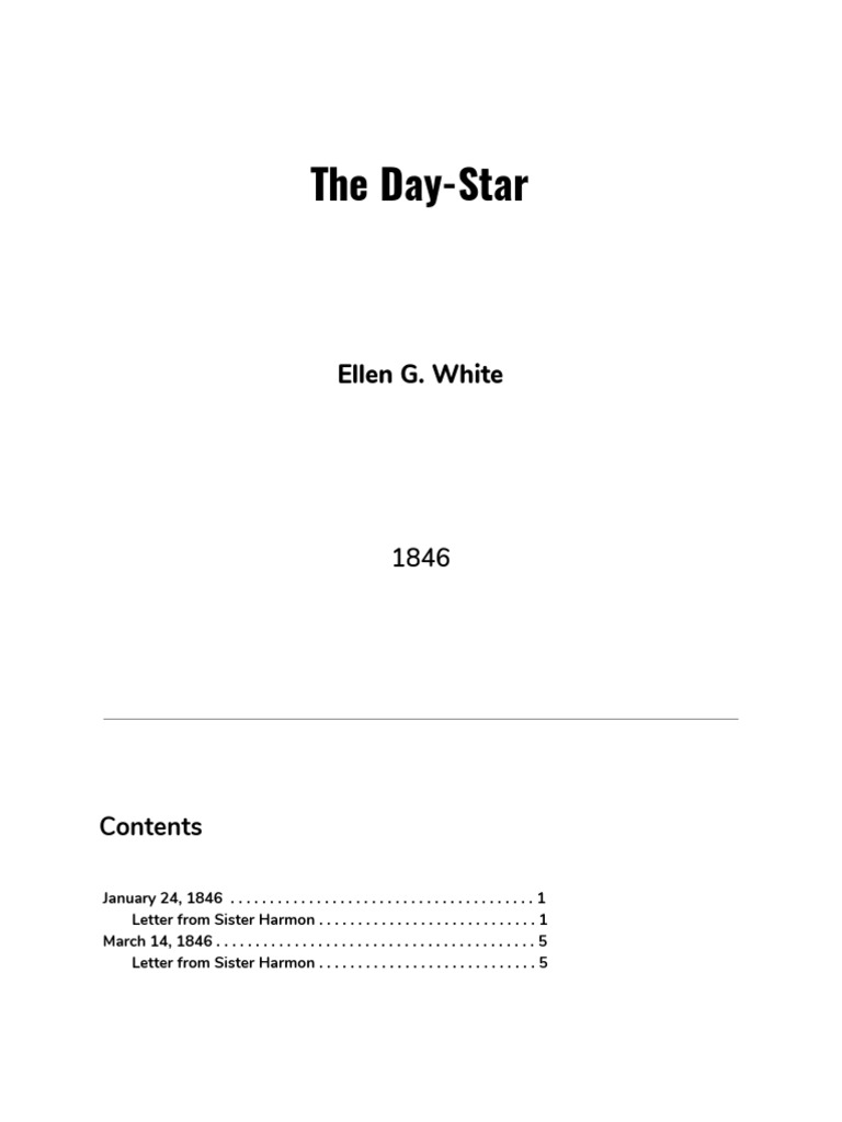 Ellen G White's First Vision (COMPLETE) | PDF | Angel | Ark Of The Covenant