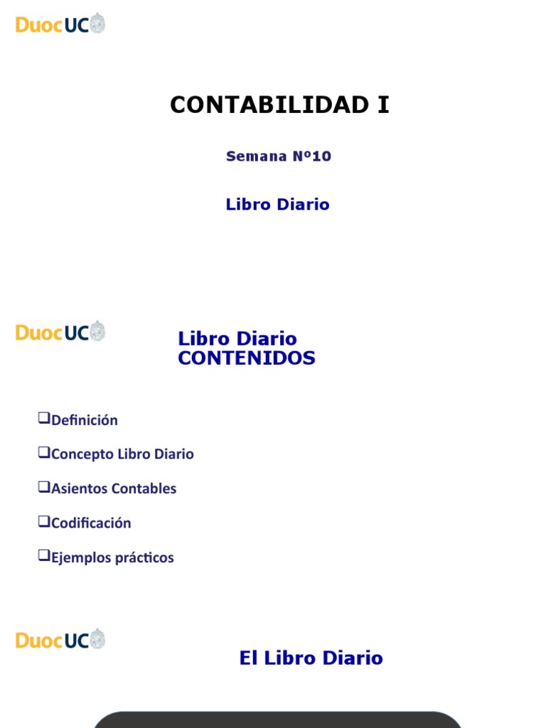 Contabilidad I: Libro Diario | PDF | Contabilidad | Servicios financieros