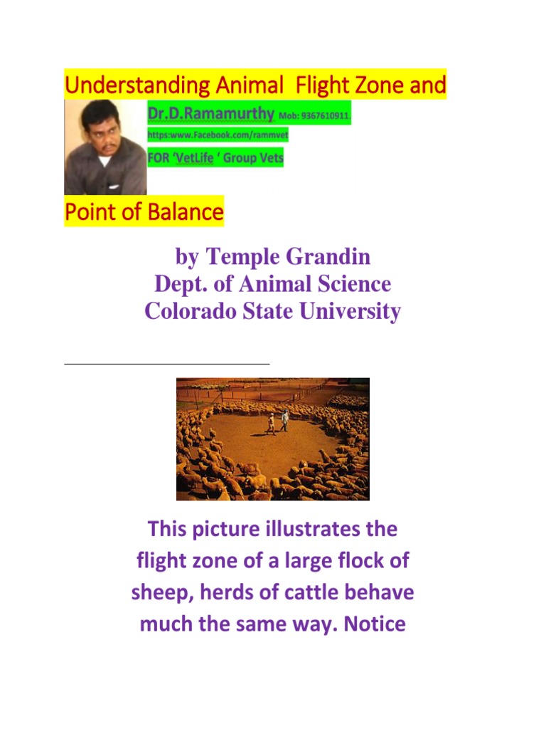 Animal Flight Zone & Point of Balance | PDF
