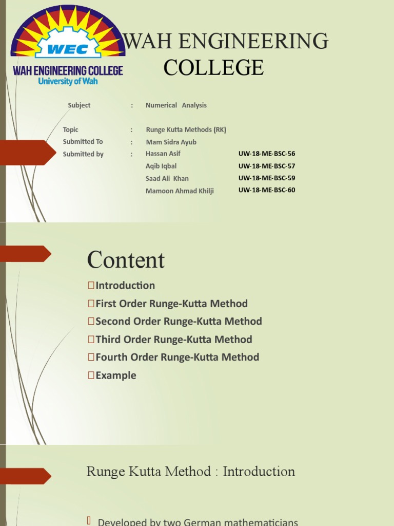 Wah Engineering: College | PDF | Mathematics Of Computing | Calculus