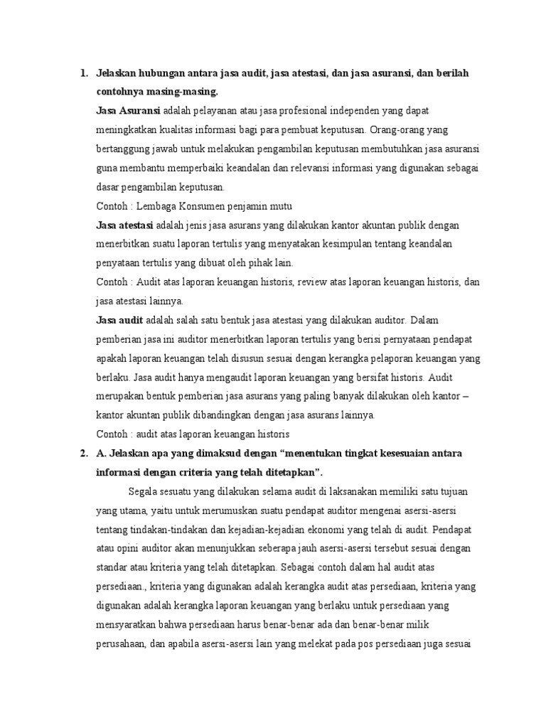 Buku Audit 2 Bab 1 | PDF