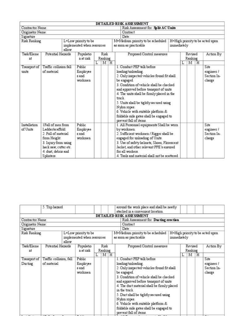 Doku - Pub Risk-Assessment | PDF | Personal Protective Equipment | Risk ...