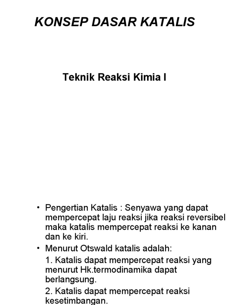 12 - A - Konsep Dasar Katalis (Pra 12) | PDF