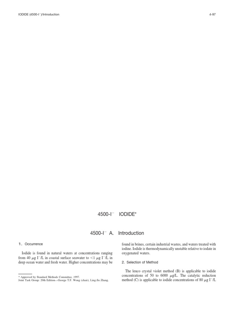 4500 Io3 | PDF | Iodine | Sulfuric Acid