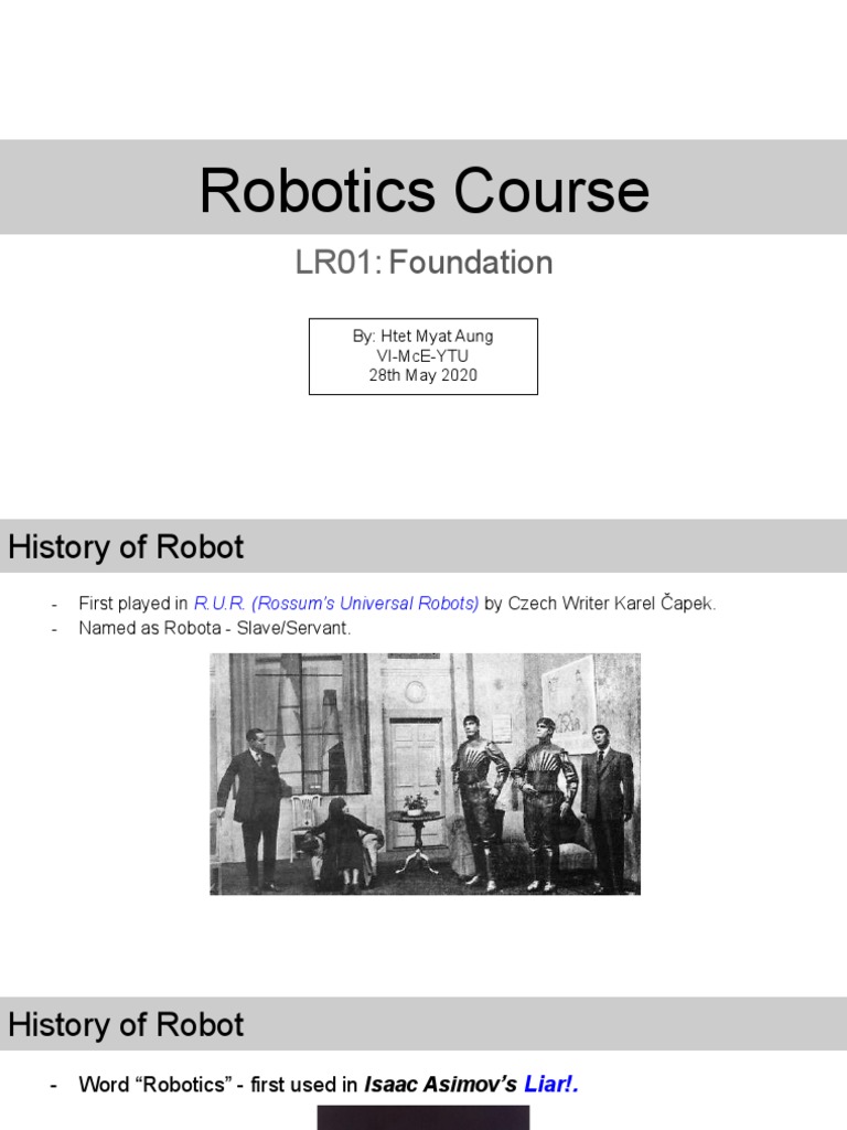 Robotics Basics for Beginners | PDF | Robot | Robotics