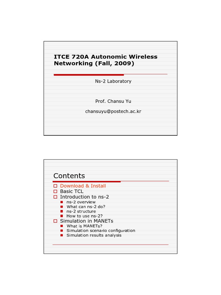 ns-2 Wireless Networking Simulation Guide | PDF | Computer Network ...
