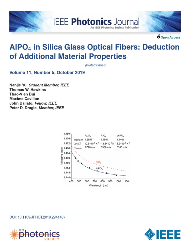 Alpo in Silica Glass Optical Fibers: Deduction of Additional Material ...
