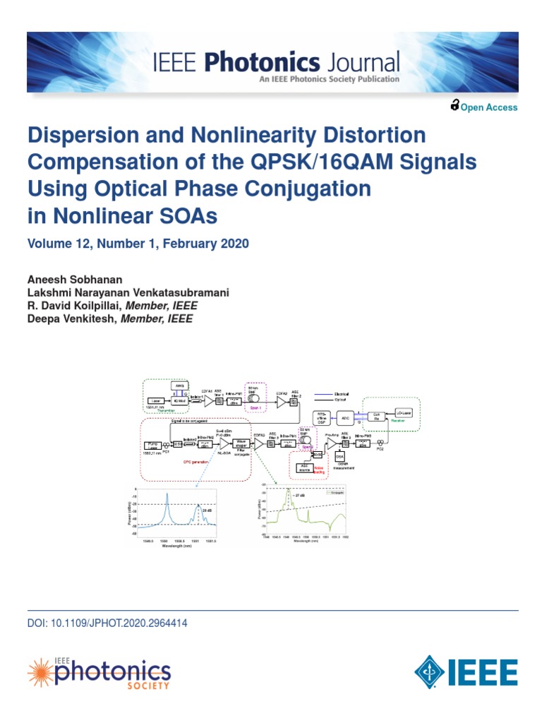 Dispersion and Nonlinearity Distortion Compensation of The Qpsk/16Qam Signals Using Optical ...