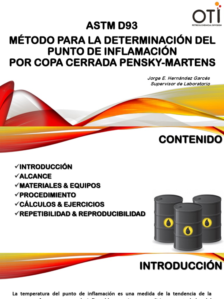 ASTM D93 - Método para Determinar El Punto de Inflamación | PDF | Biodiésel | Combustibles