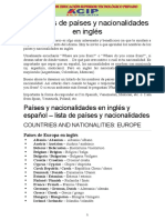 Gentilicios de Todos los Países | PDF | Idiomas | Artes del Lenguaje y ...