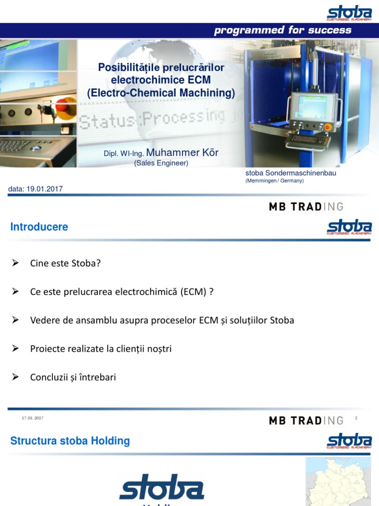 Debavurare Electrochimica ECM STOBA PDF | PDF
