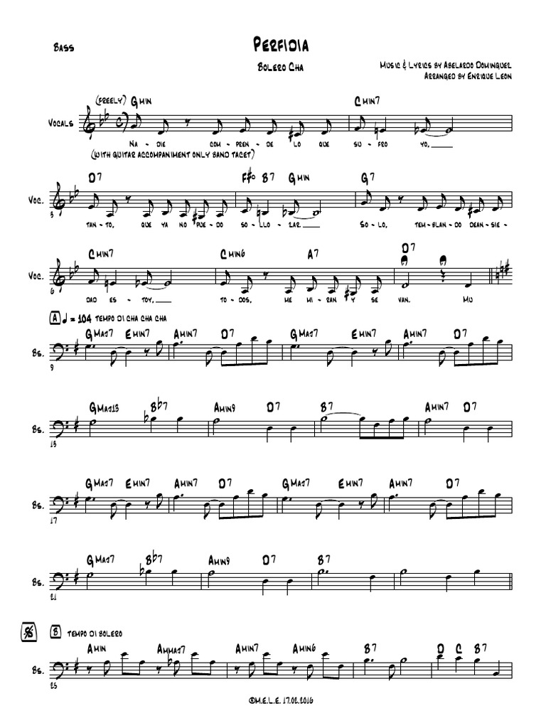 Perfidia - Bass | PDF