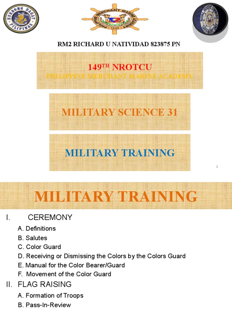 MILITARY TRAINING Ceremonies | PDF | Military Life | Military Organization