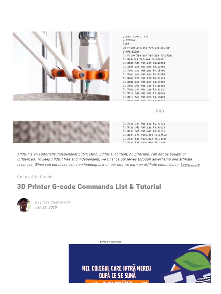 3D Printer G-Code Commands List & Tutorial - All3DP | PDF | 3 D ...