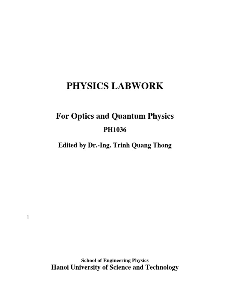 Physic 3 Lab HUST | PDF | Interferometry | Diffraction