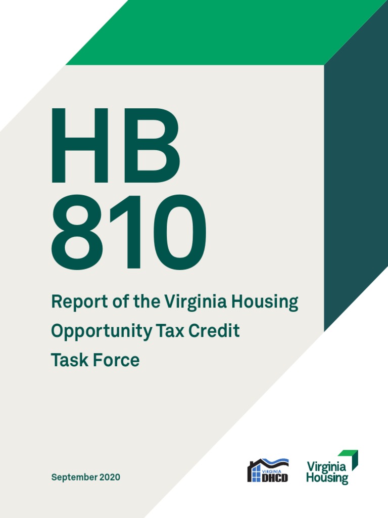 HB 810 State Tax Credit Report FINAL | PDF | Tax Credit | Affordable ...