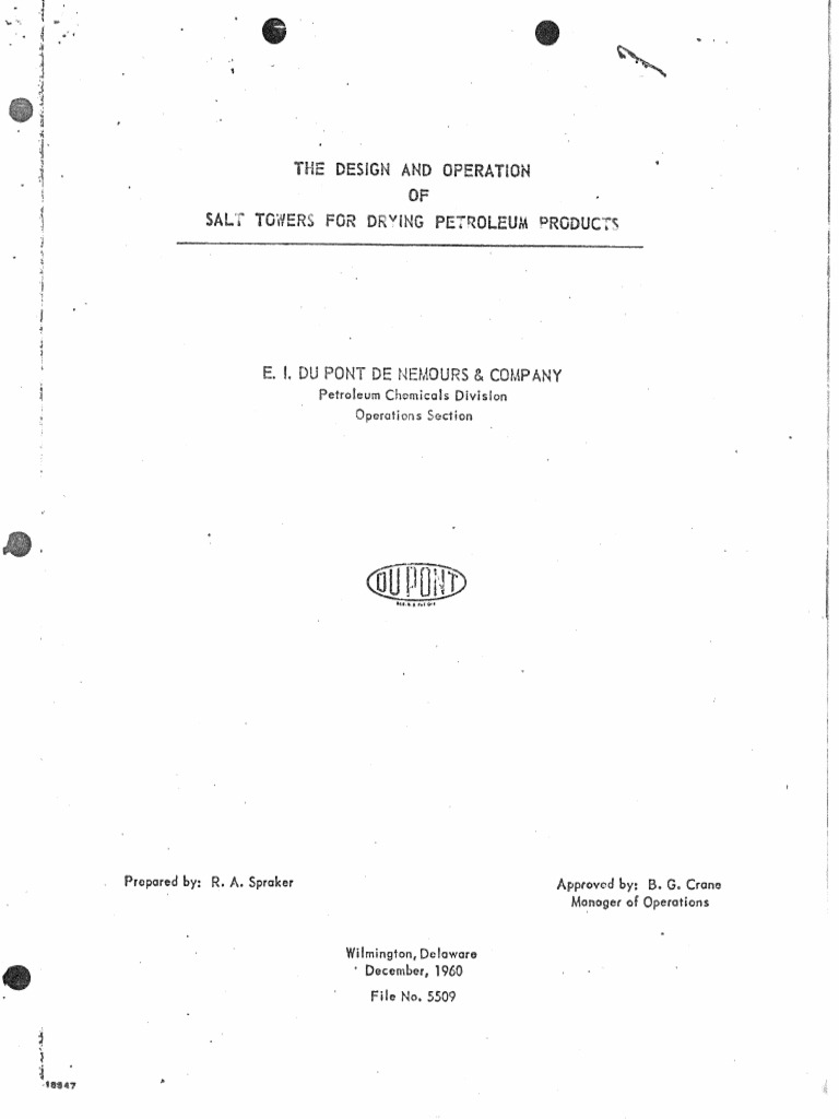 Salt Dryer DuPont Design Procedure | PDF