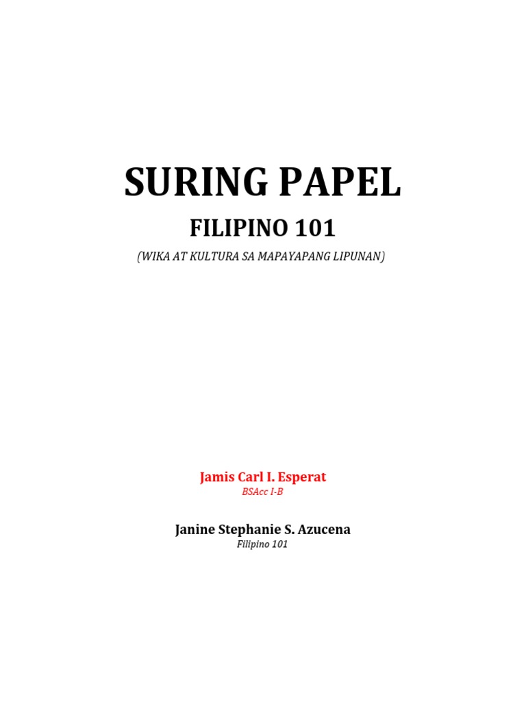 Suring Papel | PDF