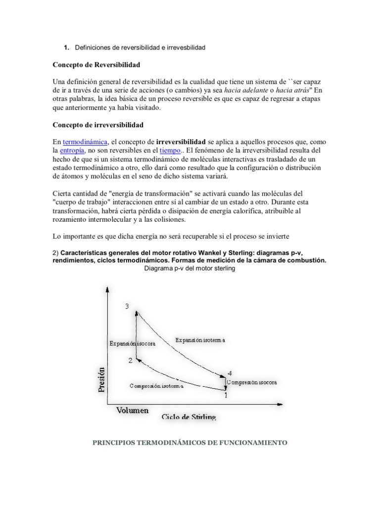 Concepto de Reversibilidad | PDF | Mecánica de Medios Continuos | Máquinas