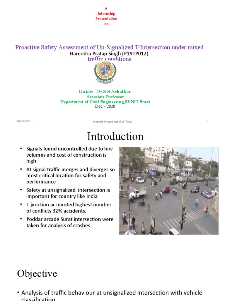 Proactive Safety Assessment of Un-Signalized T-Intersection Under Mixed Traffic Conditions | PDF ...