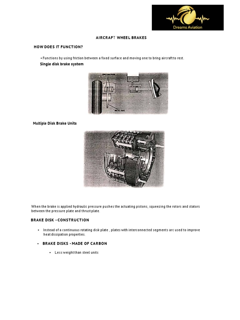 Aircraft Wheel Brakes | PDF | Brake | Tire