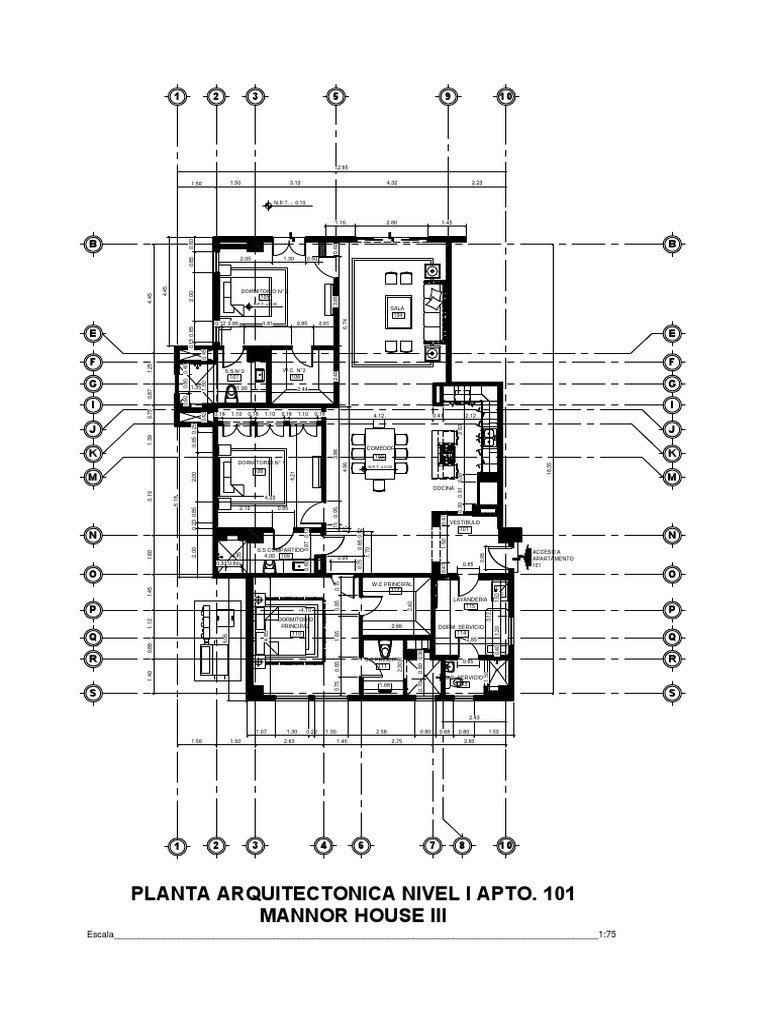 Planta Acotada-Apto 101 | PDF