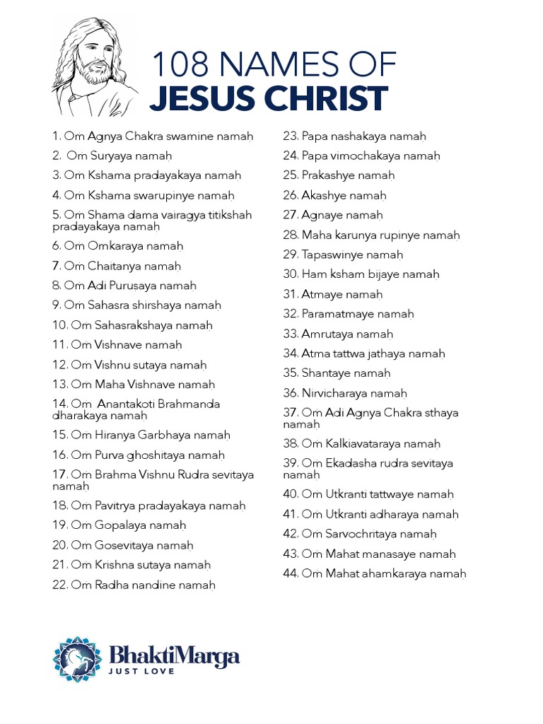 108 Names Jesus Christ
