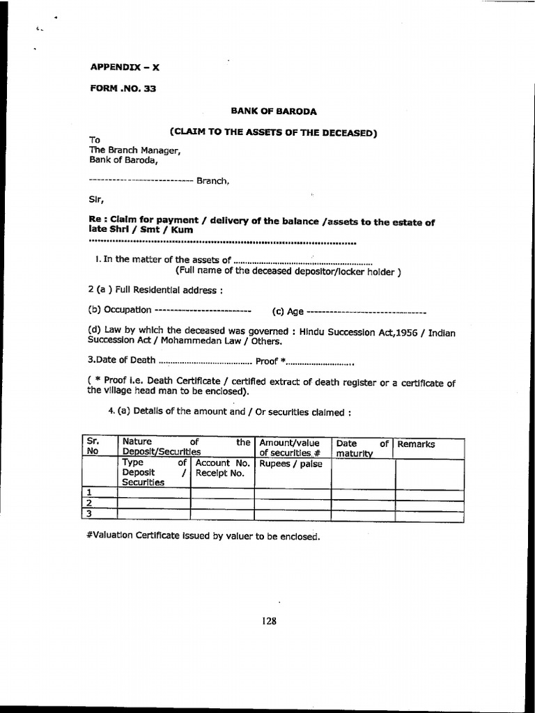Form No 33, Surety Letter, Consent Letter, Letter of Indemnity | PDF