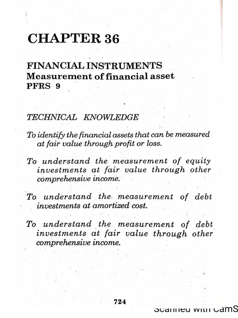 Chapter 36 - Financial Instruments - Measurement of FS - PFRS 9 | PDF