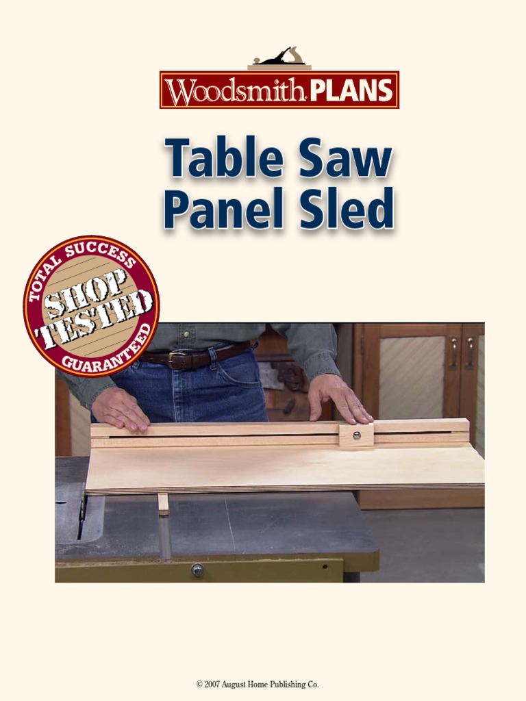 103 - Table Saw Panel Sled | PDF | Wood | Woodworking