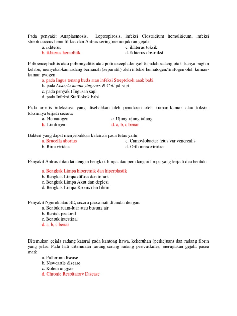 Soal PPDH Patologi | PDF