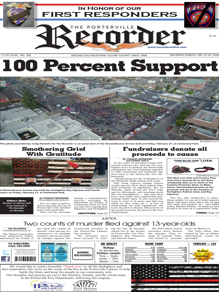 First Responders: 100 Percent Support | PDF | Business