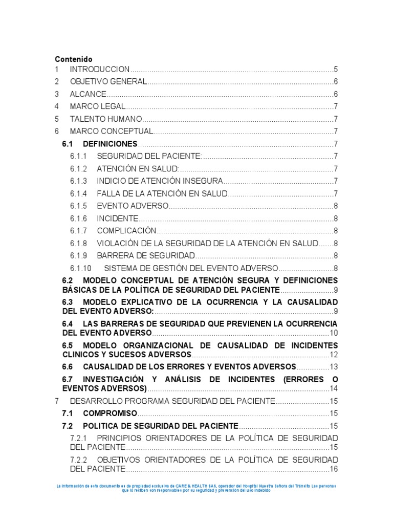 Manual Seguridad Del Paciente | Descargar gratis PDF | Seguridad del ...