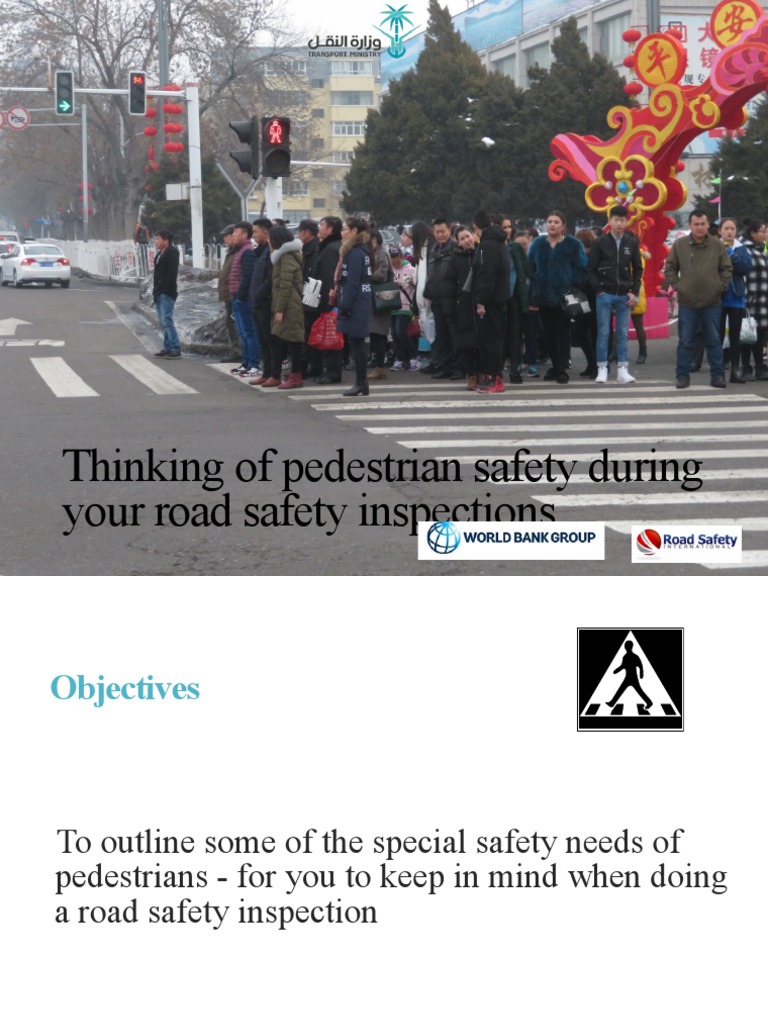 Thinking of Pedestrian Safety During Your Road Safety Inspections | PDF ...