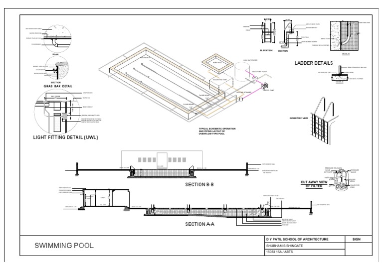 Swimming Pool Section Detail