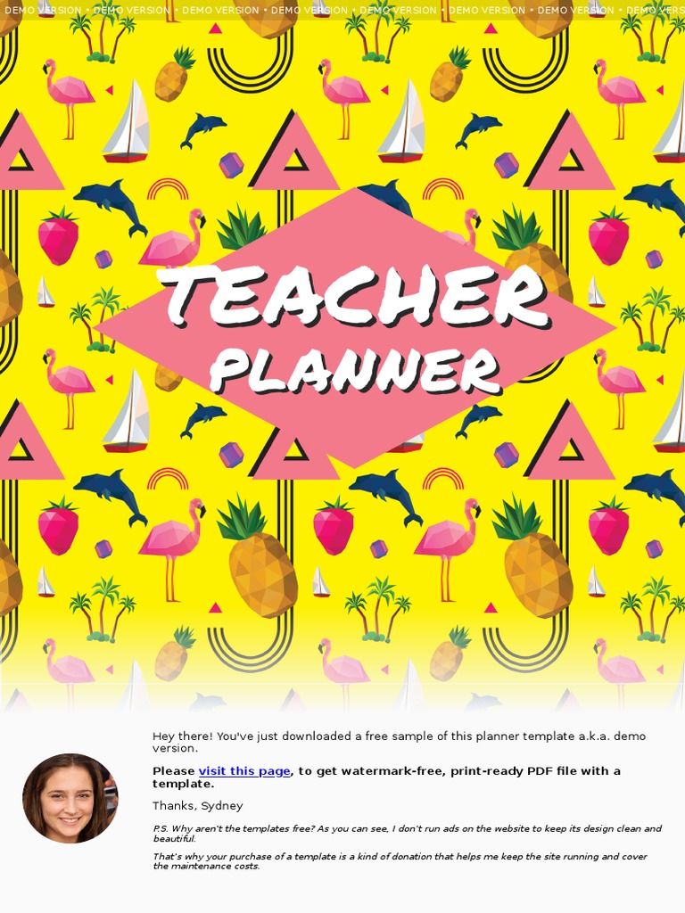 Teacher Planner Floral Style | PDF | Business