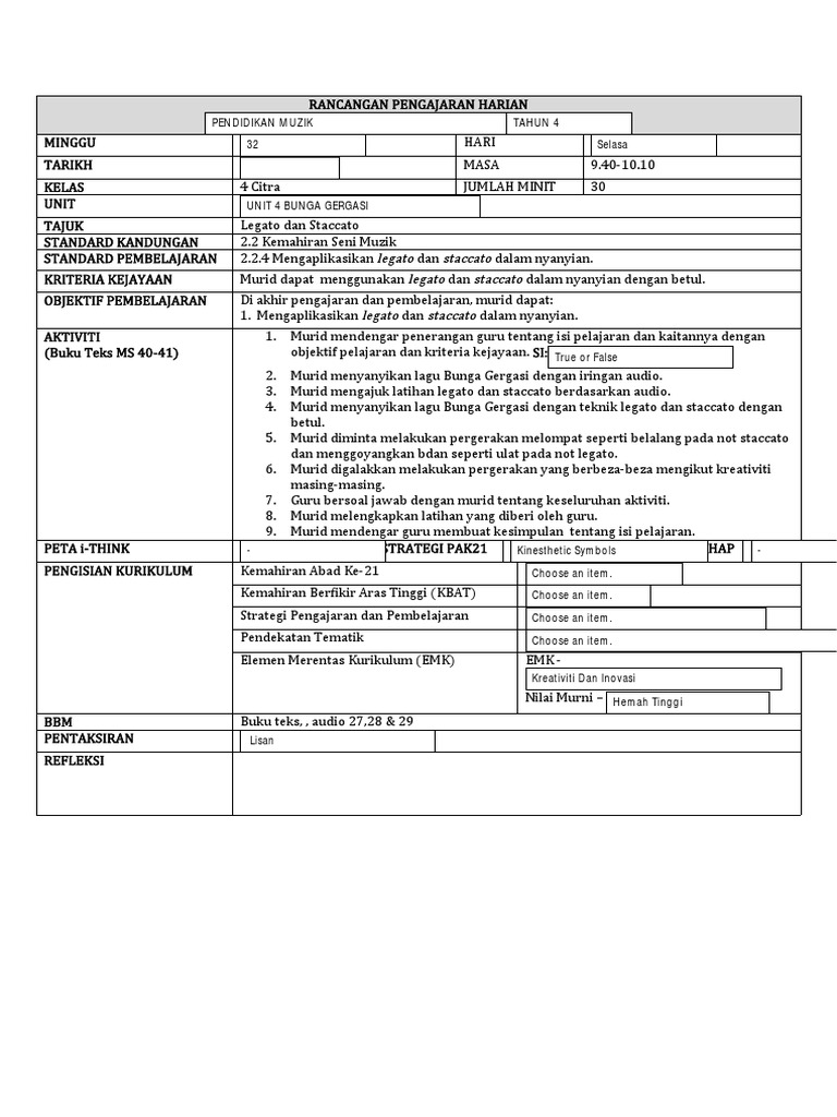 RPH Minggu 32 Bunga Gergasi | PDF