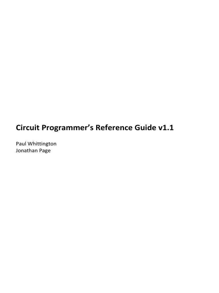 Circuit Programmers Reference Guide v1-1 - 0 | PDF | Synthesizer ...