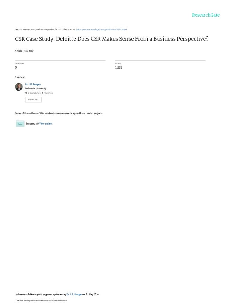 CSR Case Study: Deloitte Does CSR Makes Sense From A Business ...